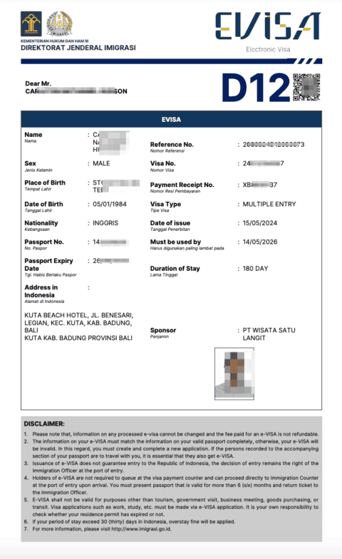 Visa D12 Indonesia | Pre-investment multiple-entity visa 2 years